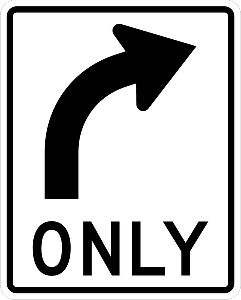 R3-5R-Mandatory Movement Lane Control Sign – Municipal Supply & Sign Co.