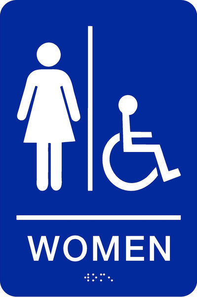 Women's Wheelchair Accessible Restroom Sign – Municipal Supply & Sign Co.