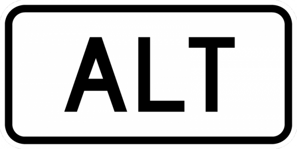 M4-1a-Alternate Sign – Municipal Supply & Sign Co.