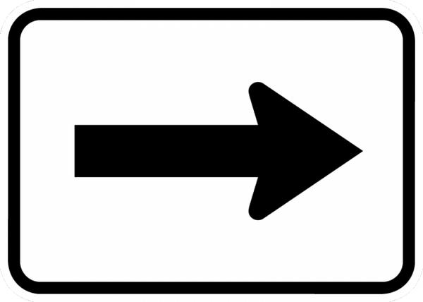 M6-1-Directional Arrow Sign – Municipal Supply & Sign Co.