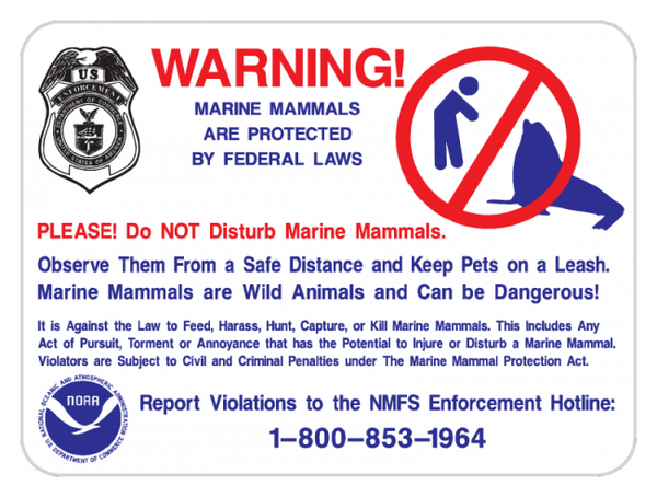 Marine Animal Protection Sign – Municipal Supply & Sign Co.