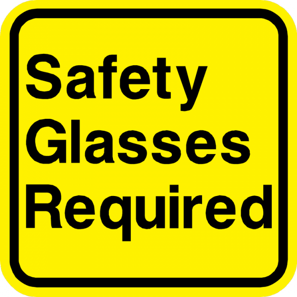 Safety Glasses Required Sign – Municipal Supply & Sign Co.