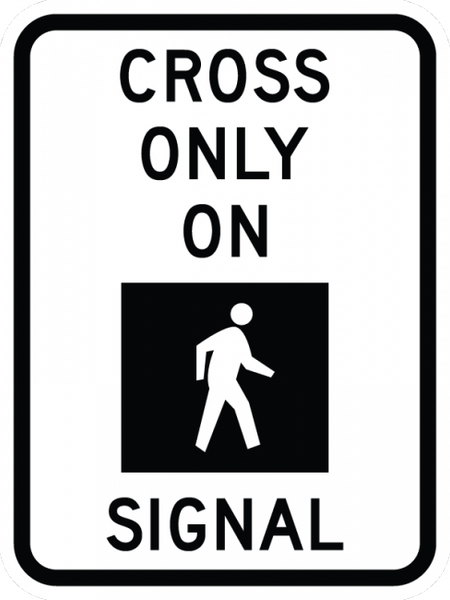 R10-2-Cross Only On Single Sign – Municipal Supply & Sign Co.