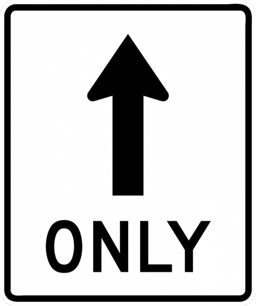 R3-5a-Mandatory Movement Lane Control Sign – Municipal Supply & Sign Co.