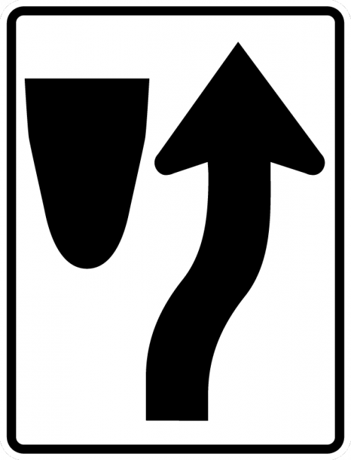 Keep Right Road Sign