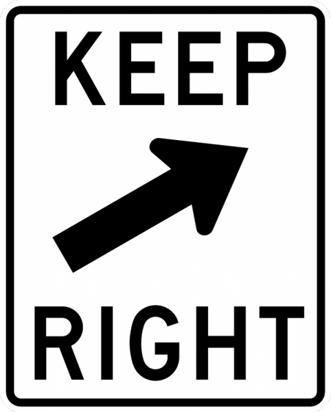 R4-7b-Keep Right Sign – Municipal Supply & Sign Co.