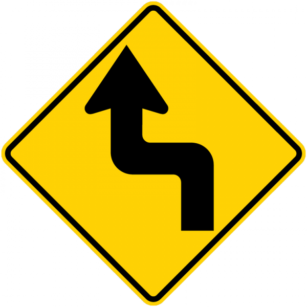 W1-3-Horizontal Alignment Sign – Municipal Supply & Sign Co.