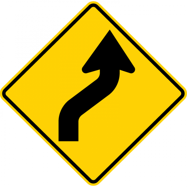 W1-4R-Horizontal Alignment Sign – Municipal Supply & Sign Co.