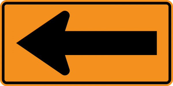 CW1-6-One-Direction Large Arrow – Municipal Supply & Sign Co.