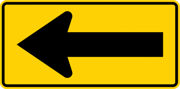 Large Arrow One-Direction Sign | W1-6 Sign – Municipal Supply & Sign Co.