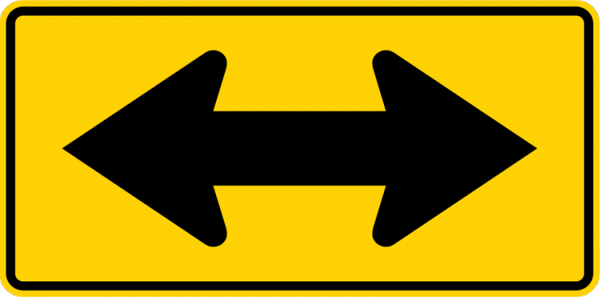 W1-7-Two-Direction Large Arrow Sign – Municipal Supply & Sign Co.