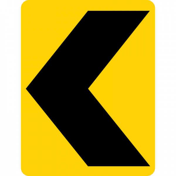 W1-8-Chevron Alignment Sign – Municipal Supply & Sign Co.