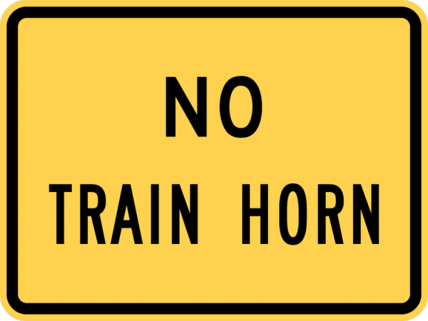 W10-9P-No Train Horn Sign (plaque) – Municipal Supply & Sign Co.