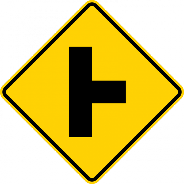 W2-2-Intersection Warning Sign – Municipal Supply & Sign Co.