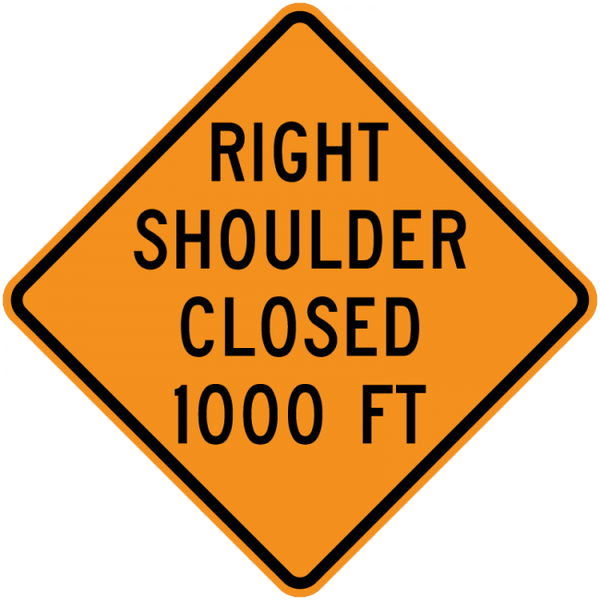 CW21-5b-Shoulder Closed (with distance) – Municipal Supply & Sign Co.