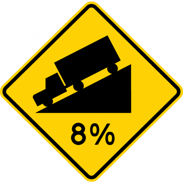 W7-1a-Hill with Grade Sign – Municipal Supply & Sign Co.